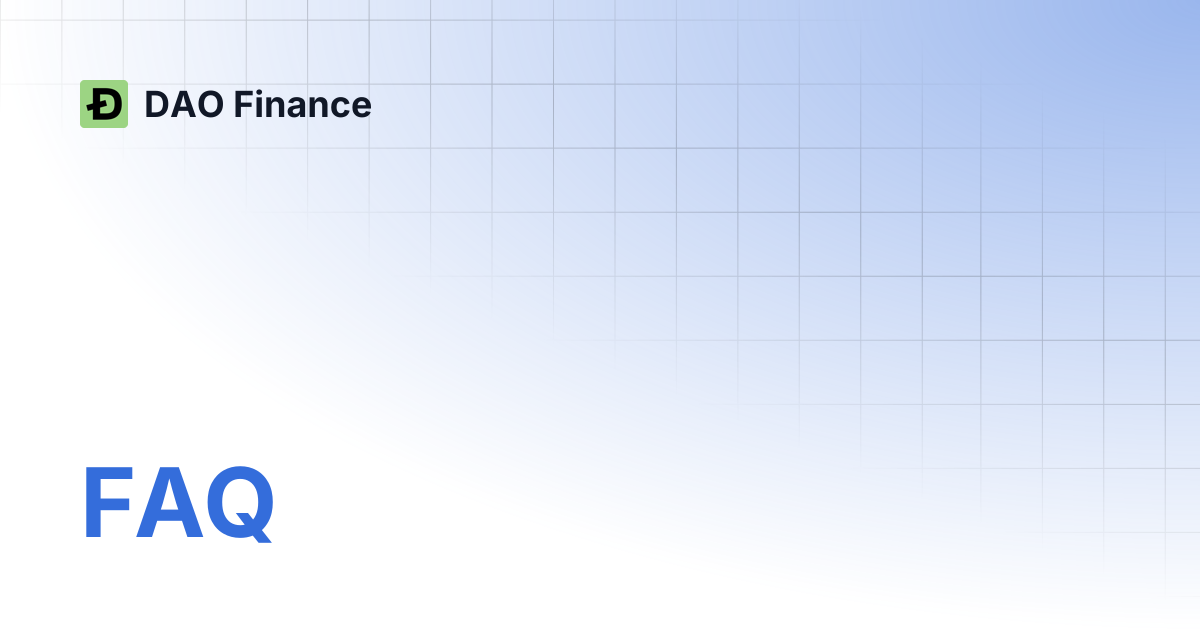 FAQ DAO Finance